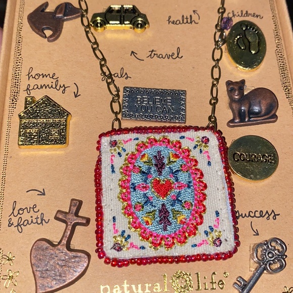NATURAL LIFE | Jewelry | New Milagros Prayer Boho Necklace W 2 Charms ...